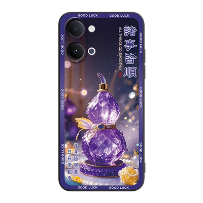 适用vivoY6T鲜花蝶舞彩绘手机壳