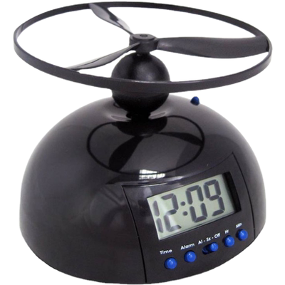 新奇创意搞怪会飞闹钟静音超大声