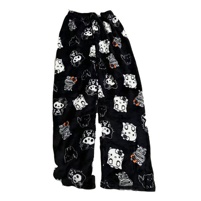 甜美辣妹暗黑hellokitty冬季睡裤