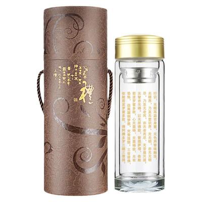 大悲咒水杯双层观音佛经药师水晶