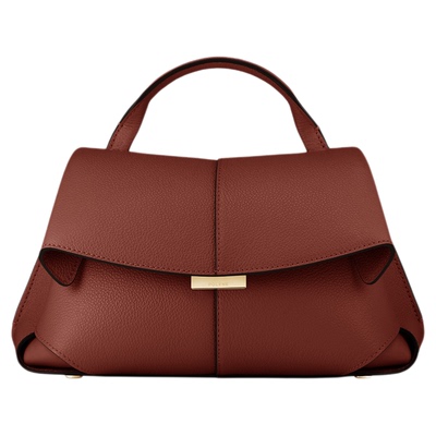 [明星同款]Polene波灵恩Mokki Mini 牛皮手提单肩通勤斜挎包