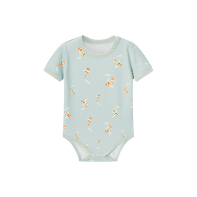 Milkbarn新生婴儿短袖圆领包屁衣