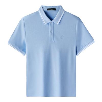 夏季纯色胸口刺绣男士衫