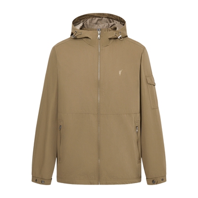 POLOWALK男式夹克2025冬季新品轻熟风通勤男装加绒连帽外套