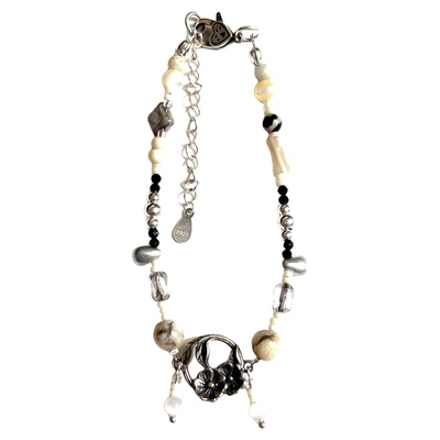 燕归原创钟灵花纯银手链