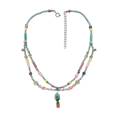 lyumin双层清新配色项链