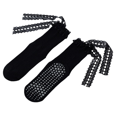 蕾丝绑带普拉提瑜伽袜子防滑袜