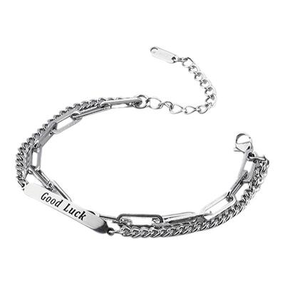 情侣手链pdstyle双层钛钢夏女