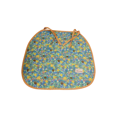 全棉田园风防滑绑带椅垫四季坐垫