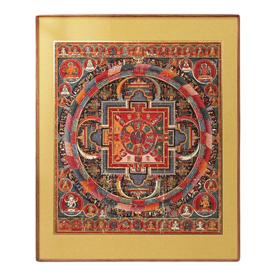 唐卡无我佛母坛城新中式客厅挂画