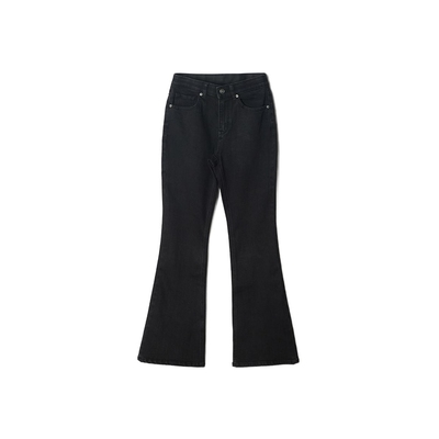 SPAO秋季新品纯色微喇牛仔裤