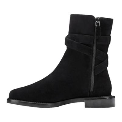 SW秋冬珍珠粗跟短靴女