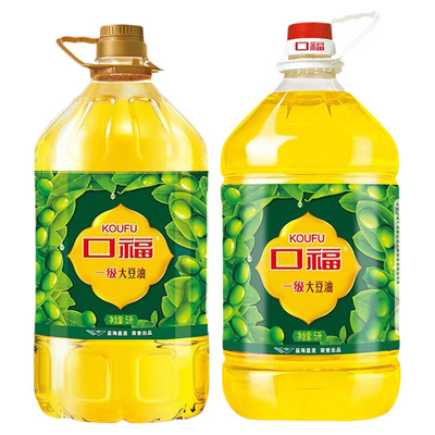 【口福】一级大豆油5L*4/整箱装家用商用多用途