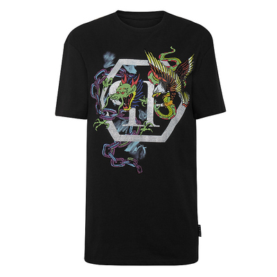 PHILIPP PLEIN 女士刺青贴花圆领T恤