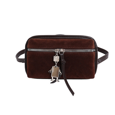 MBSQHNA小众设计包包女式2025新款麂皮绒单肩斜挎包秋冬洋气胸包