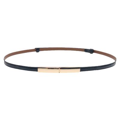 女士金属扣漆皮金属可调节腰带