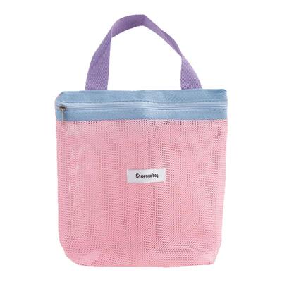 便携洗漱包旅行游泳化妆包手提出差防水网眼洗澡健身沙滩包收纳袋