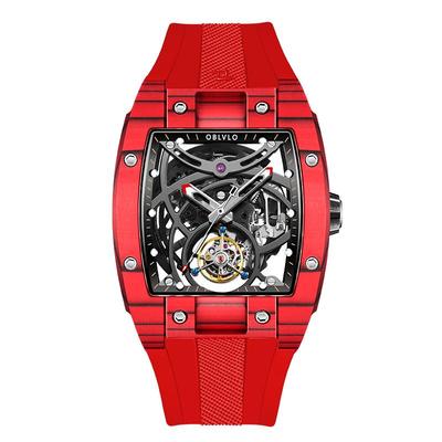 欧宝罗全自动陀飞轮机械男士手表