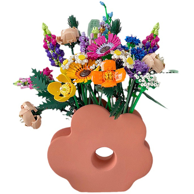 现代简约陶瓷桌面玄关乐高花瓶