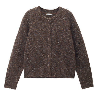 Giordano圆领开衫插肩袖针织衫