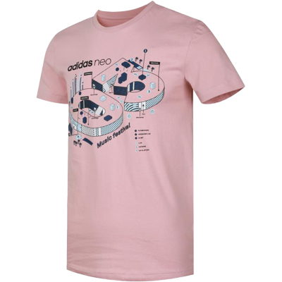 Adidas/阿迪达斯正品Neo男士印花透气休闲运动短袖T恤FP7296