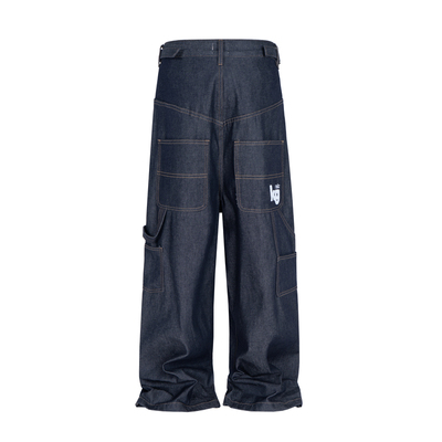 HY711廓形工装多口袋刺绣原牛