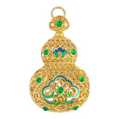 VISING珠宝绿玉髓毛衣链