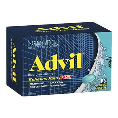 澳洲Advil布洛芬液体胶囊90粒消炎止痛退烧痛经痛风流感药进口