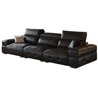 政府补贴DDC黑色真皮沙发新款