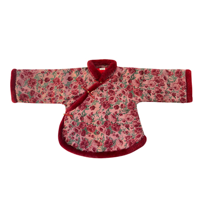 叙罗女童拜年服冬季汉服上衣2025年新款儿童唐装旗袍女孩过年服