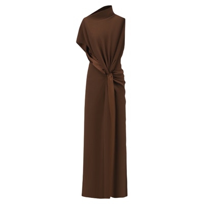 OUDE WAAG 25秋冬新款 气质优雅蒂尔达纽结礼服连衣裙