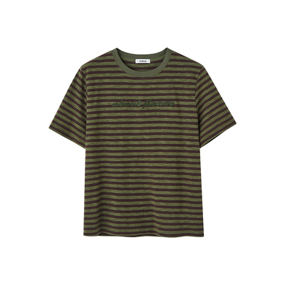 indicia标记商场同款2026夏季新款复古百搭军绿短袖T恤F2B6TX132N