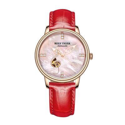 机械表真皮防水女表时尚女士手表