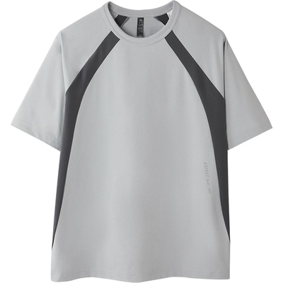 Adidas/阿迪达斯正品2025男士日常圆领拼接透气运动短袖KB5982