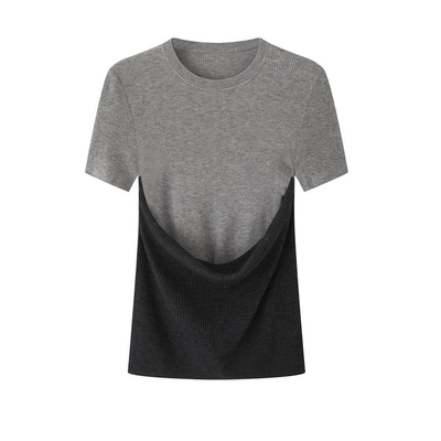 艾诺丝国内代购2026春季新款时尚短袖两件套针织衫T恤女BR802193