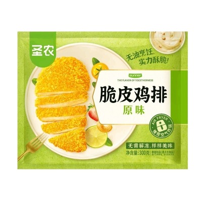 圣农脆皮鸡排300g*3包原汁原味空气炸锅炸鸡半成品食材油炸冷冻