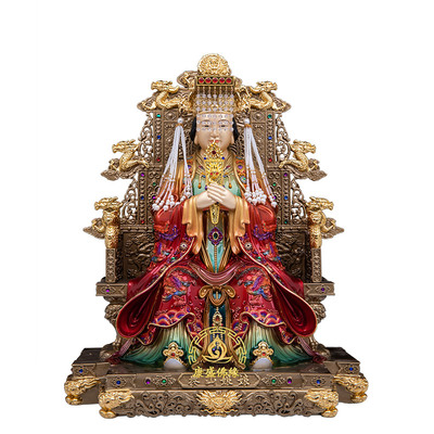 九龙椅泰山娘娘神像供奉摆件