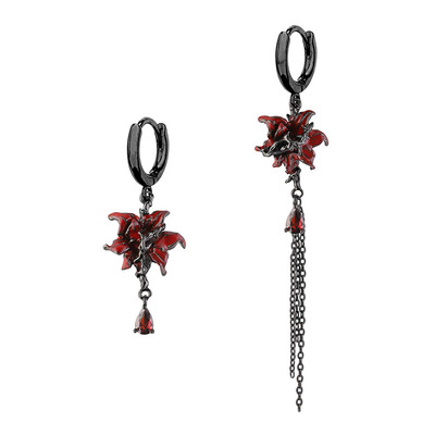 曼陀罗系列原创不对称耳环长流苏耳扣小众设计甜酷辣妹暗黑耳饰