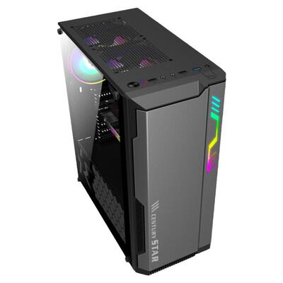 玻璃侧透机箱世纪之星水冷atx