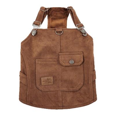 狗狗秋冬加绒保暖吊带裙可牵引