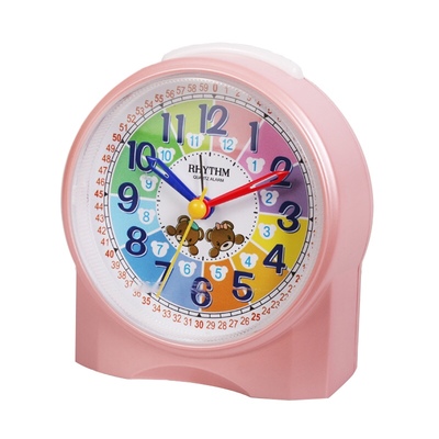 日本RHYTHM闹钟儿童静音教学夜灯
