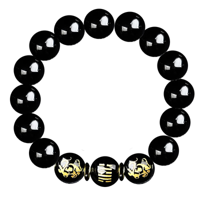 黑曜石手链五行属水饰品水风井卦