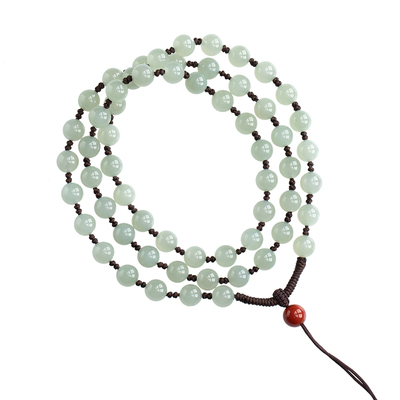 天然保真高档手工编织玉佩项链