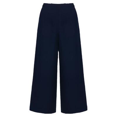 靓诺藏蓝色女士夏季阔腿裤宽松