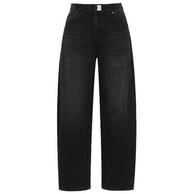 CALVINLUO 深灰高腰镰刀九分牛仔裤 019 经典系列