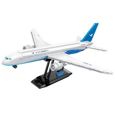 【新年礼物】拼奇厦航787飞机模型积木益智办公室摆件玩具