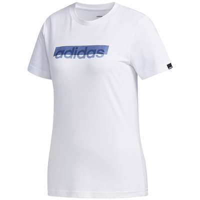 Adidas/阿迪达斯正品W BOXED T女子休闲运动圆领短袖T恤 FM6147