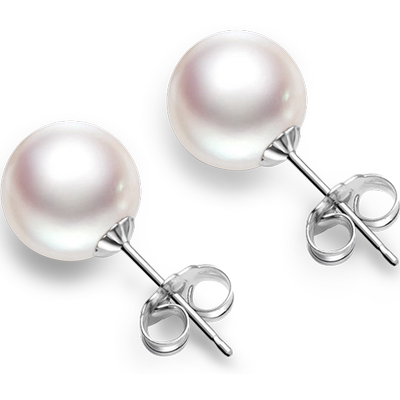 欧诗漫925珍珠耳钉送女友