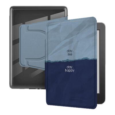 适用Kindle磁吸分离Paperwhite电纸书kpw1简约英文2雪山3透明壳4油画5第11小众12代658青春版958电子书保护套