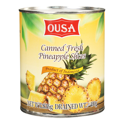 欧萨菠萝片罐头836g即食